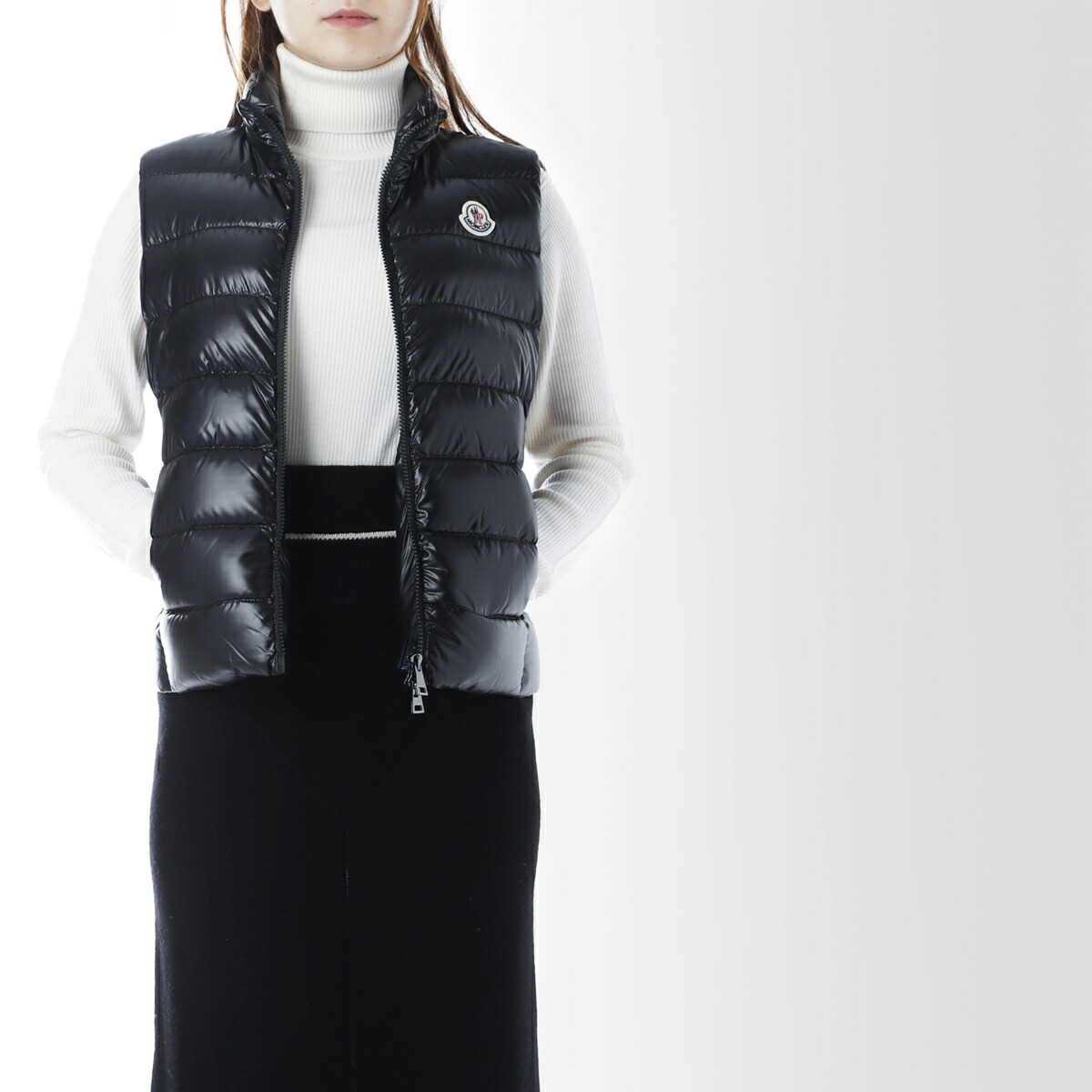 【楽天市場】モンクレール MONCLER ダウンベスト ブラック レディース ghany 1a52500 68950 999 GHANY【返品 ...