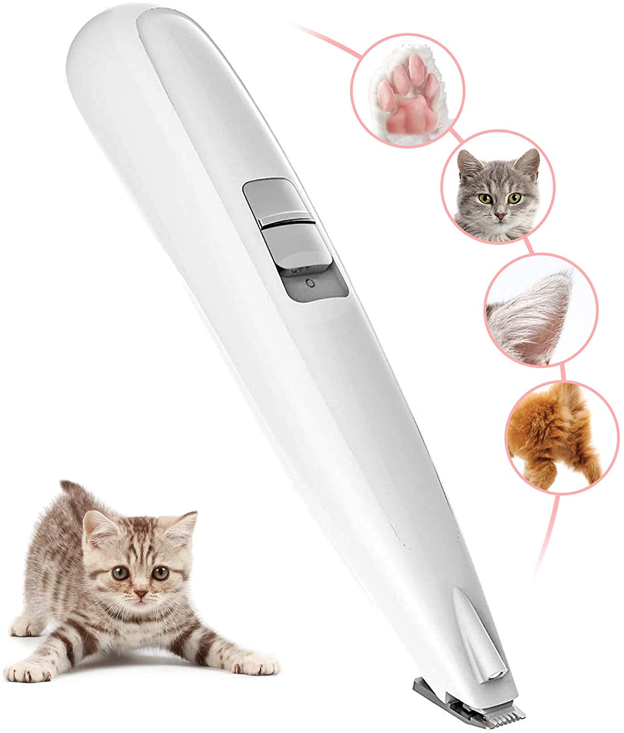 【楽天市場】ペット用バリカン 電動バリカン 部分カット LED付き 犬 猫 足裏 耳裏 顔回り お尻 2段階スピード USB充電式 低騒音 ...