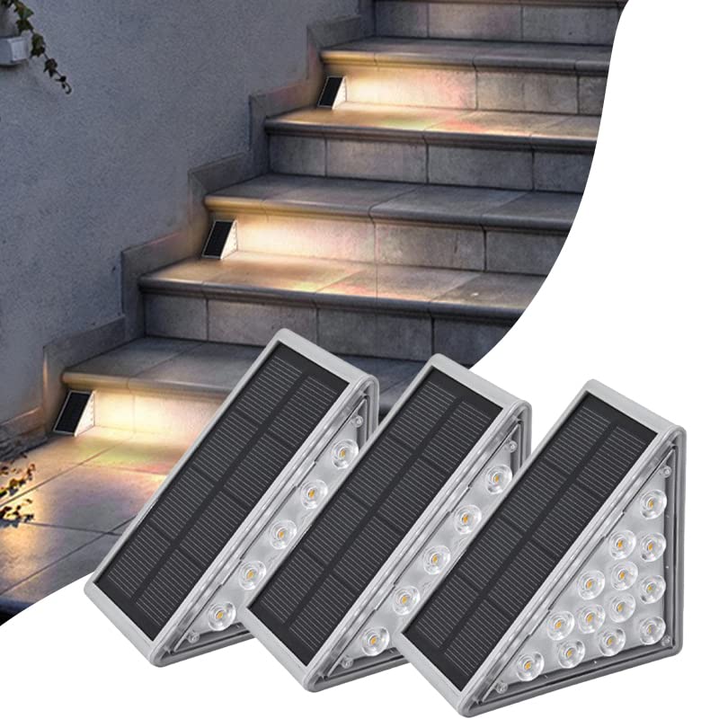 【楽天市場】LEDソーラーステップライト おしゃれ 飾り用 三角ガーデンライト IP65防水 太陽光発電 防犯対策 庭 パティオ 階段 歩道 ...