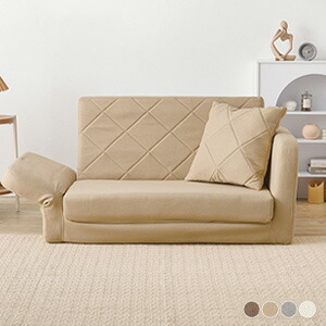 【楽天市場】肘リクライニング コンパクトソファベッド 幅110 LSF-4888G-2P の 通販 【送料無料】 [コンパクトソファベッド 大人可愛い 肘付き フロアソファ ファブリックソファ ...