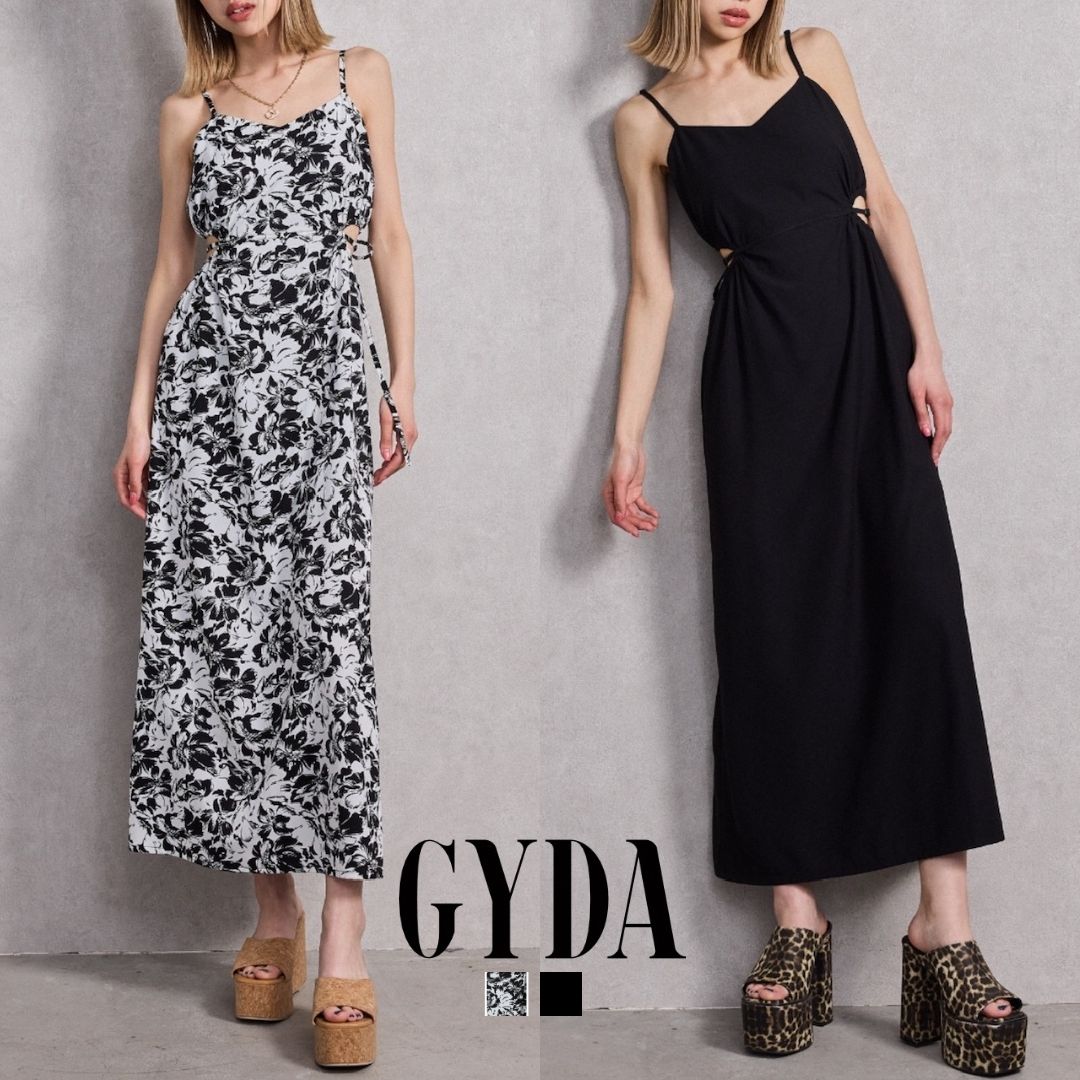 【楽天市場】【7/25 20時～6時間限定ポイント5倍】【即納】SIDE OPEN BACK RIBBON LONGワンピース GYDA ...