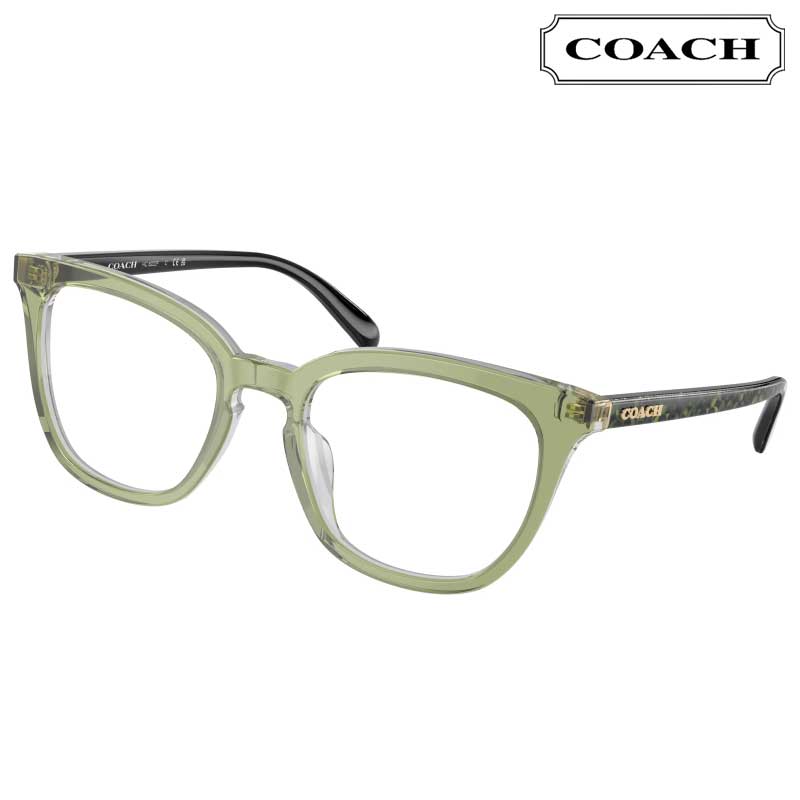 【楽天市場】COACH コーチ HC6222F 5786 53サイズ クリアライトグリーン おしゃれ お洒落 ロゴ ブランド眼鏡 ブランド ...