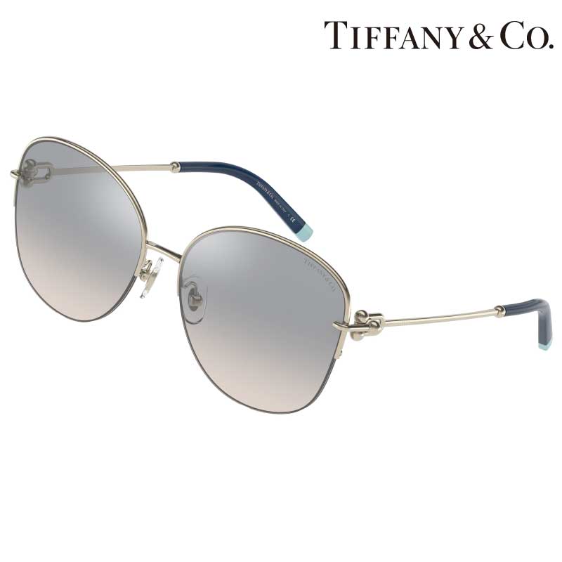 【楽天市場】TIFFANY＆Co. TF3082 61691U 58 16 ペールゴールド ブルー グラデーション シルバー ミラー ...