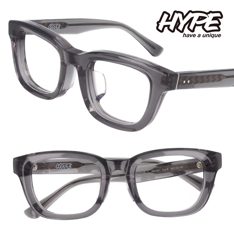 【楽天市場】メガネ HYPE ハイプ HE-6601 Col.2 グレー クリア 眼鏡 太セルフレーム おしゃれ めがね HEXETATE メガネフレーム 太フレーム 太セル アウトドア ...