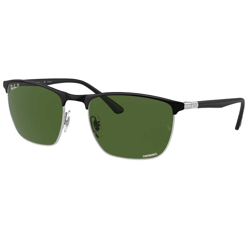 【楽天市場】Ray-Ban レイバン RB3686 9144P1 57 19 ブラック シルバー ダークグリーン 偏光レンズ ...