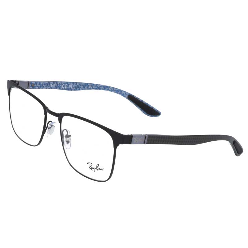 【楽天市場】レイバン メガネ ブルーライトカット 度付き 対応品 rb8421-2904 マットブラック ブラック 黒 52 19 正規品 ...