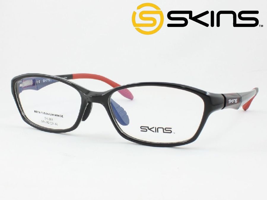 【楽天市場】SKINS スキンズ メガネ 薄型非球面レンズセット SK-301-1 スポーツタイプ 度付き対応 近視 遠視 老眼鏡 遠近両用 スポーティ 軽量 ゴルフ ランニング ジョギング ...