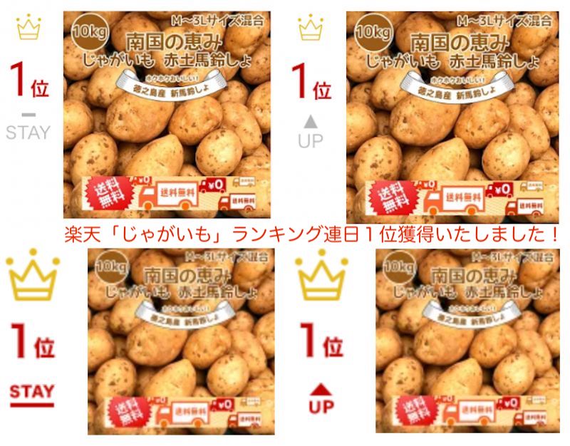 【予約】新じゃがいも 送料無料 10kg M~3Lサイズ混合 赤土 新じゃが 九州鹿児島徳之島産 にしゆたか 贈物 ギフト 長期保存 コロナ 応援 箱買い 南国野菜 南の島 産地直送 馬鈴薯 ...