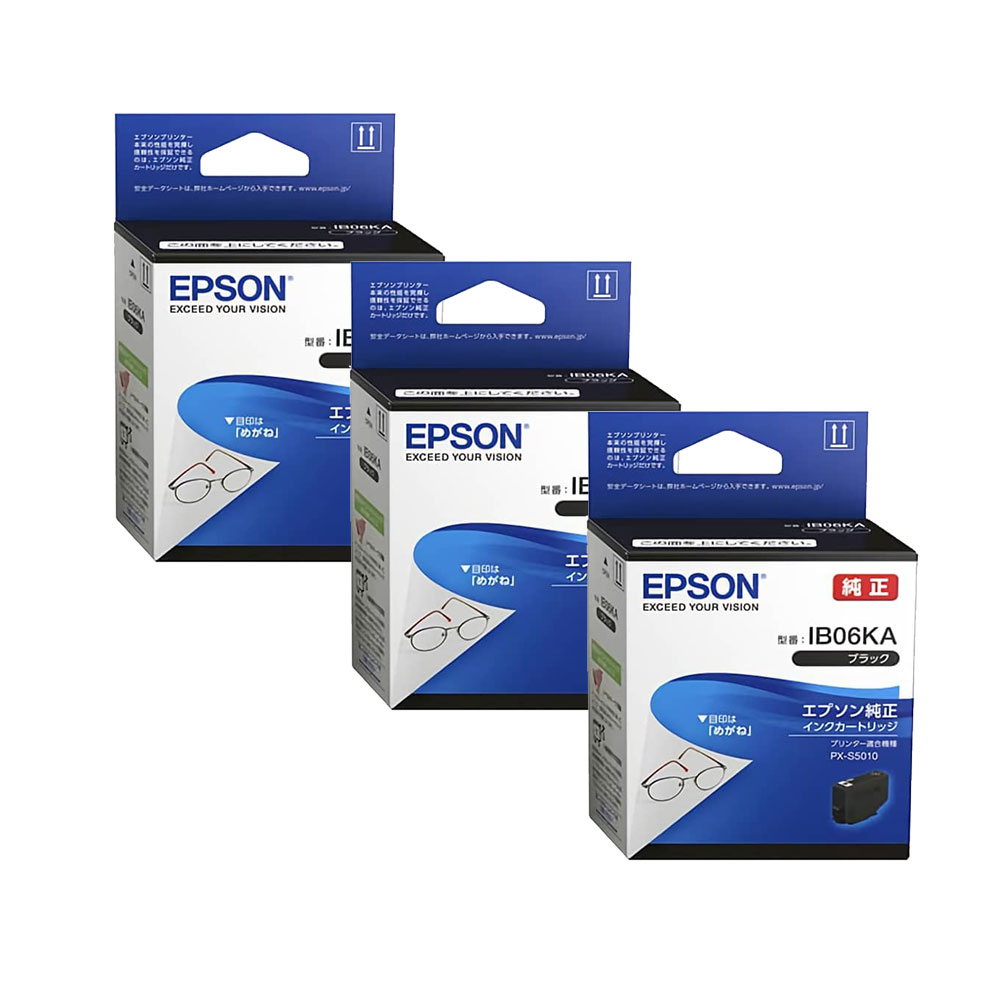 【楽天市場】【純正品 3個セット】エプソン インクカートリッジ (めがね) IB06KA ブラック 3個セット：メグリエ楽天市場店