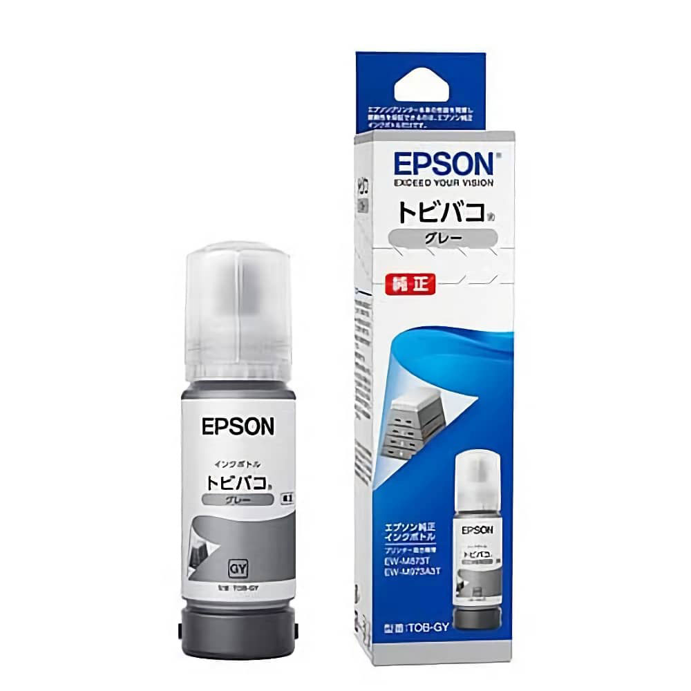 【楽天市場】【純正品 3個セット】EPSONエプソン インクボトル (トビバコ) TOB-GY グレー 3個セット：メグリエ楽天市場店