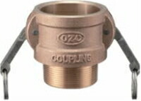 【楽天市場】小澤物産 レバーカップリング OZ-B-BR-2 (50A) オスネジ型カプラー ブロンズ 【当商品のご購入は別途送料1,728円が必ず掛かります】：伝動機 楽天市場店