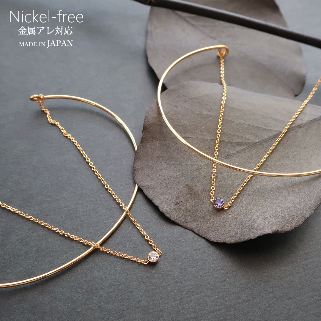 【楽天市場】ブレスレット バングル 金属アレルギー対応 ニッケルフリー K18GP 2連 チェーン ストーン タンザナイト ルビー ブラックダイヤモンド クリスタル ライトローズ 日本製 華奢 ...