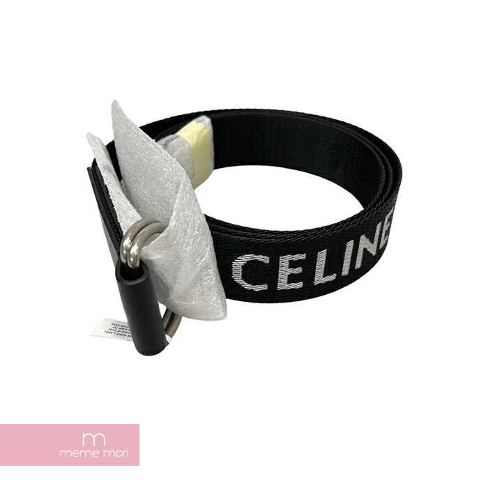 【楽天市場】CELINE 2021AW Medium Double Ring Belt in Jacquard Textile and Calfskin 45AVS2AEO.38SI セリーヌ ...