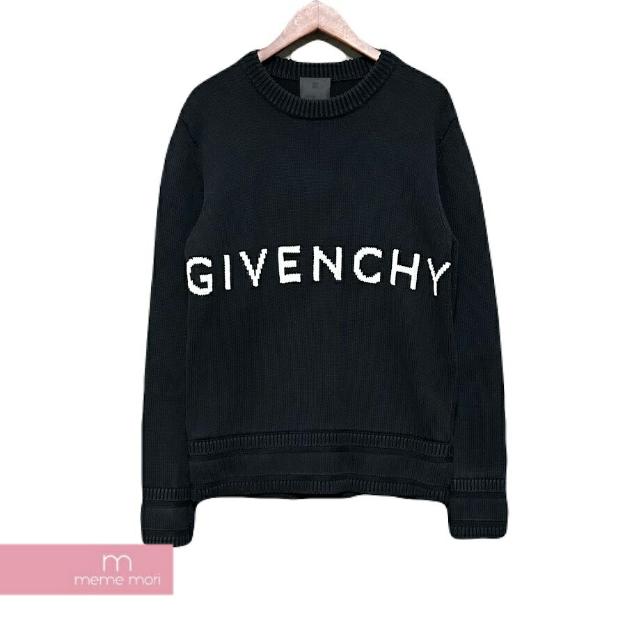 【楽天市場】GIVENCHY Logo Knit BM90G9401M ジバンシィ ヘビーセーター ニット クルーネック ロゴ ブラック ...