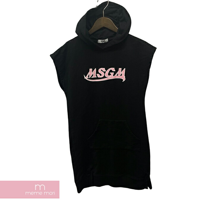 【楽天市場】MSGM Logo Sleeveless Hoodie Shirts MS028750 エムエスジーエム ノースリーブフーディシャツ 半袖カットソー ロゴプリント レディースサイズ ...
