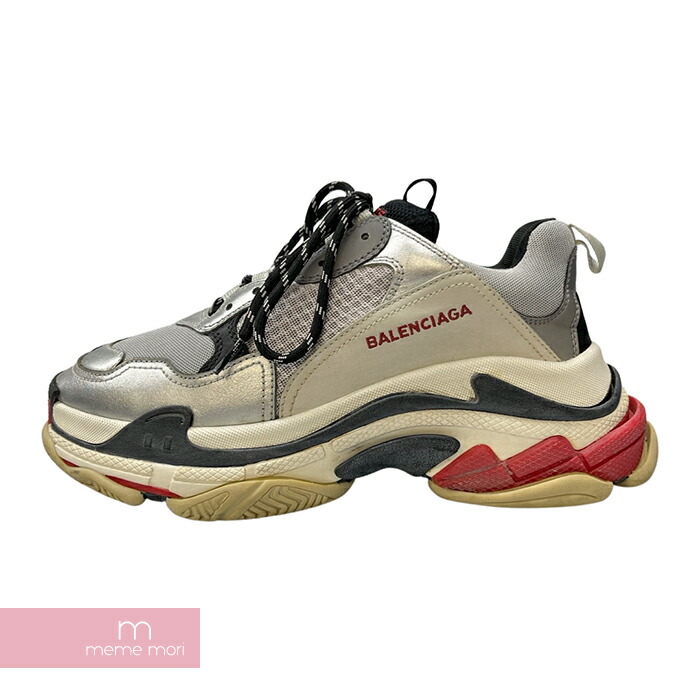 【楽天市場】BALENCIAGA Triple S Trainers Silver Red 512175 W09O3 1081 バレンシアガ ...