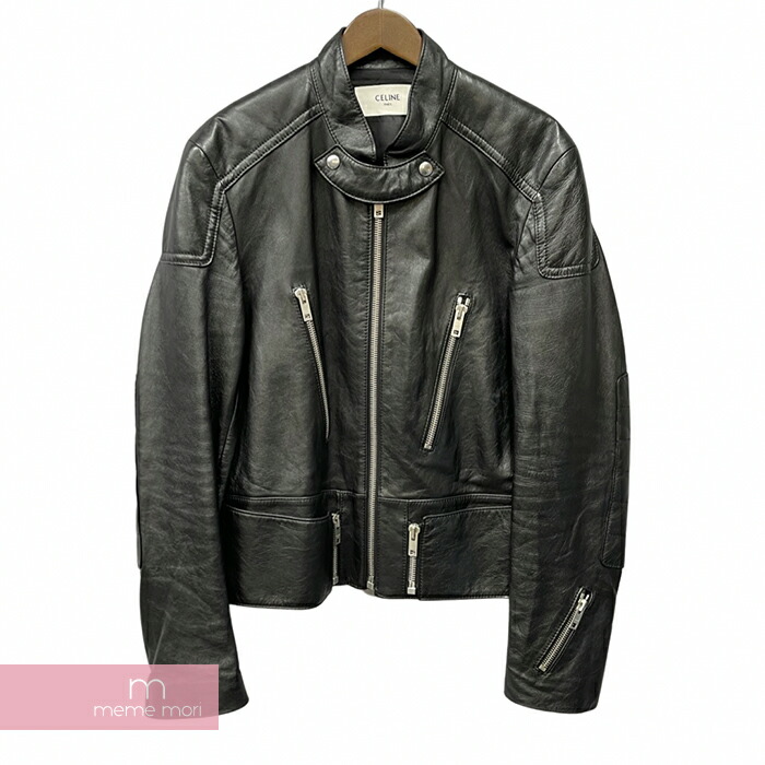 【楽天市場】CELINE 2019AW padded Leather Racer Jacket 2E188280D セリーヌ パテッドレザー ...
