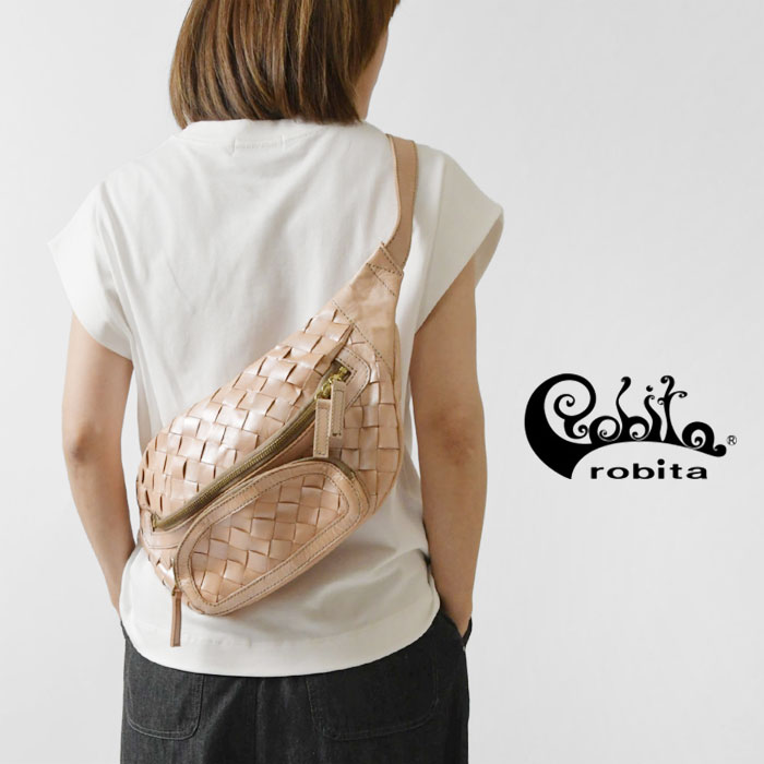 【楽天市場】ポイント10倍【robita ロビタ ロビータ】 ななめメッシュ レザー ボディバッグ (STA-256)正規取扱店 レディース バック かばん 鞄 本革 牛革 カウレザー 斜め ...