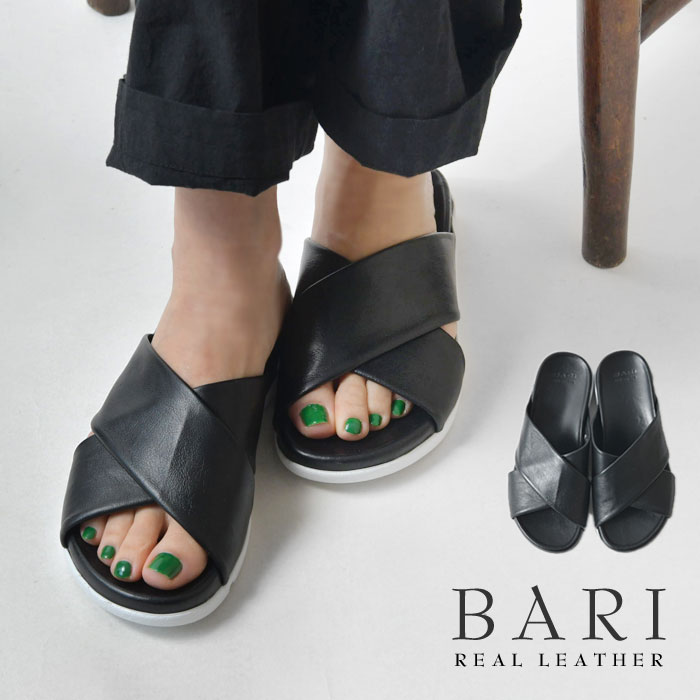 【楽天市場】【SALE 50%OFF】【BARI バリ】レザー クロス コンフォート サンダル (DEAH05)BARI SHOES バリ ...