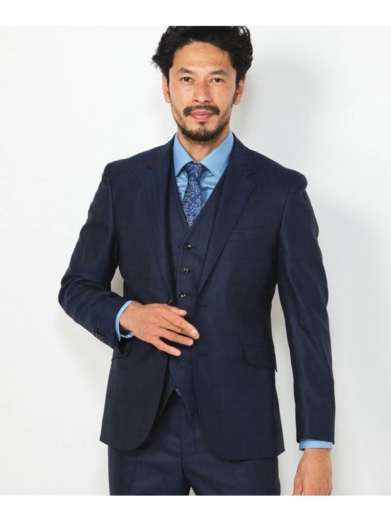 【楽天市場】ブライト ウインドーペーンスーツセットアップ＜同素材ベストあり＞ MEN'S BIGI メンズ ビギ スーツ・フォーマル ...