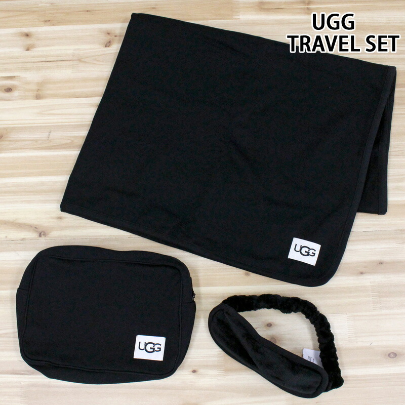 【楽天市場】送料無料 UGG アグ ダッフィールド トラベル セット ソフト ポーチ アイマスク ブランケット Duffield Travel ...