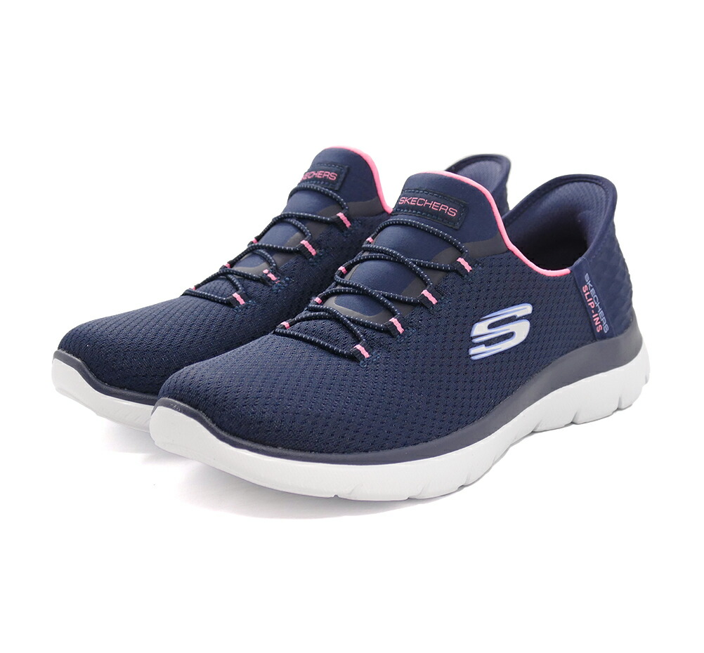 【楽天市場】スケッチャーズ SKECHERS スリップインズ：サミッツ-ダイアモンドドリーム ネイビー 群青 150123-NVPK ...