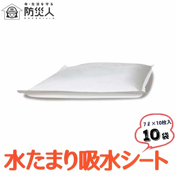 【楽天市場】第一衛材 防災人 水たまり吸水シート7L BMS-001 （10枚×10袋） 100枚 防災人 応急処置 雨漏りや急な水漏れ対策に 使い捨て 簡単 安心の吸収力 日本製：養生材ストア