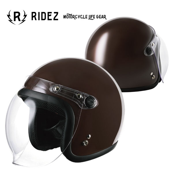 【楽天市場】★送料無料★RIDEZ JB HELMET(JB ヘルメット)DARK MOCHA《SG規格/全排気量使用可能》JBシリーズが新しくなって登場！ バイク/オートバイ用ジェット ...