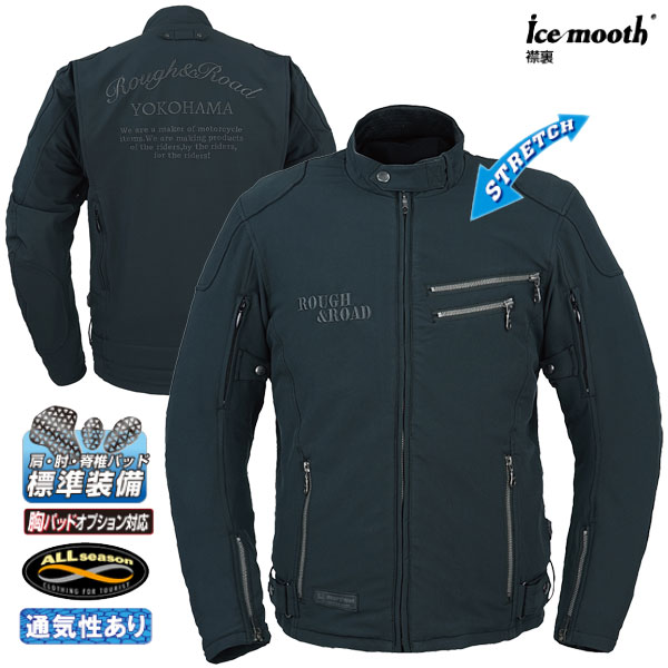 【楽天市場】★送料無料★【ラフ＆ロード／RR7253】エアスルーソフトシェルストレッチライディングZIPジャケットEM【RR7250ロゴ刺繍バージョン】 柔らかい着心地とストレッチ性のある ...