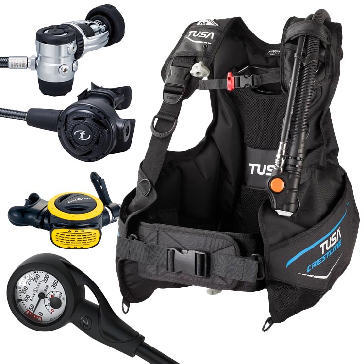 【楽天市場】[ TUSA ] BC0602B + RS1103J ダイビング重器材4点セット：エムアイシー21（mic21）