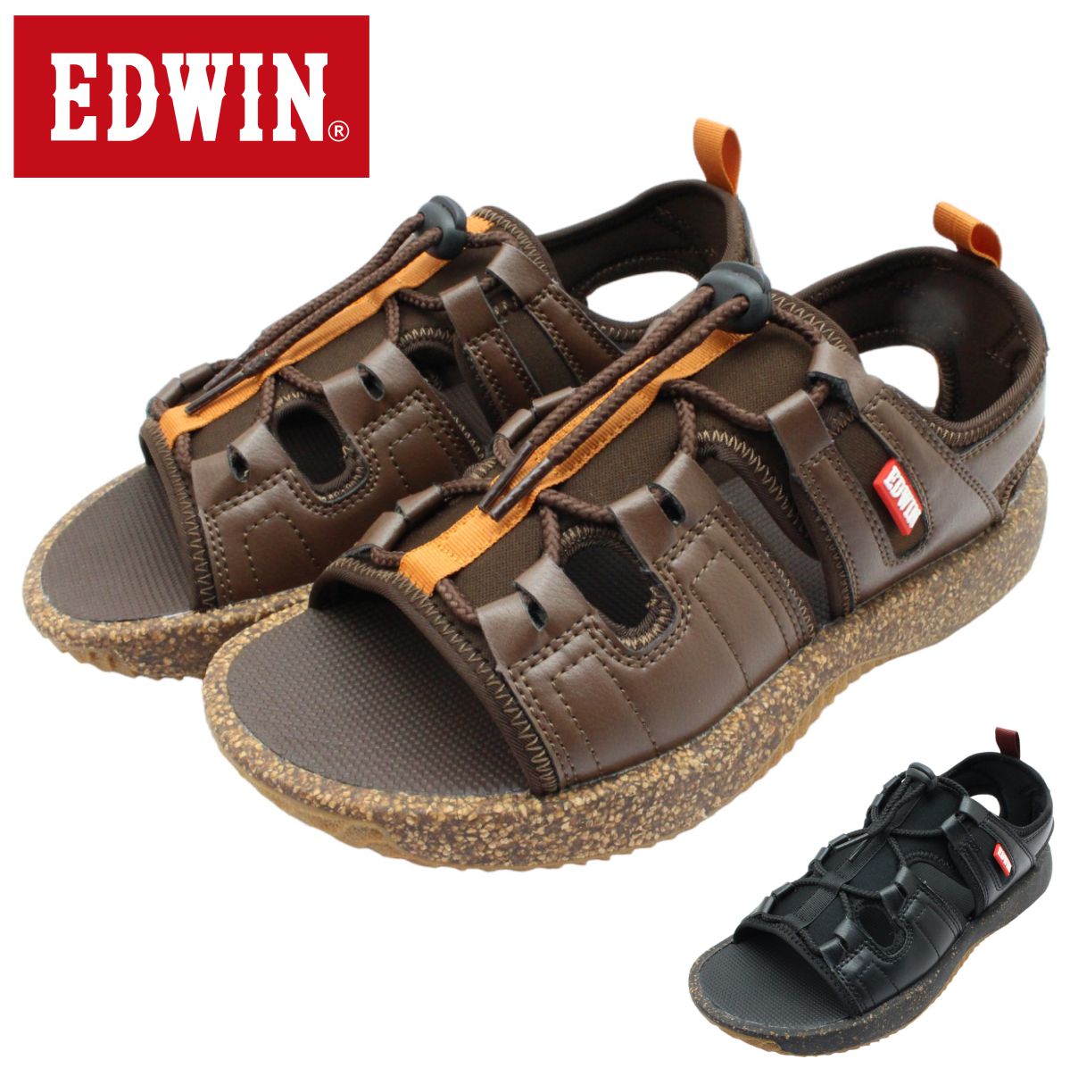 【楽天市場】EDWIN エドウイン メンズ サンダル EW5106 スポーツサンダル バックストラップ 2way：ミッキー靴店