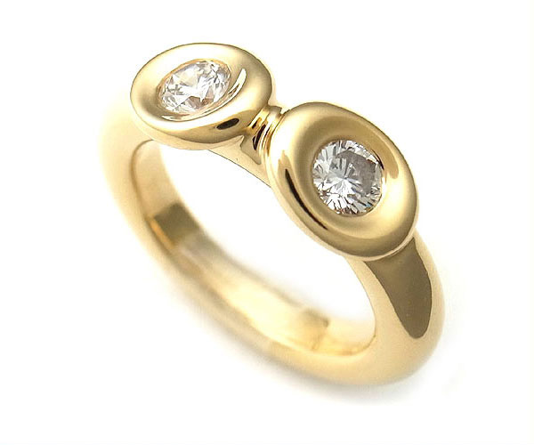 【楽天市場】【緑屋質屋】ショーメ ア・ラ・カルトリング 2ダイヤ入り K18YG【中古】：質 緑屋