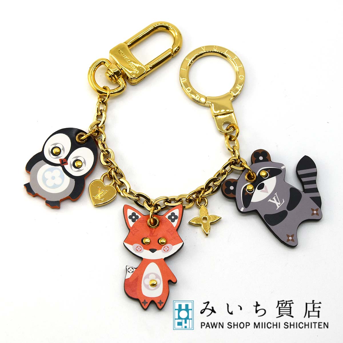 【楽天市場】質屋 LV M68997 ビジューサック シェンヌアニマルファミリー バッグチャーム 動物 ルイヴィトン H4161 みいち質店 ...