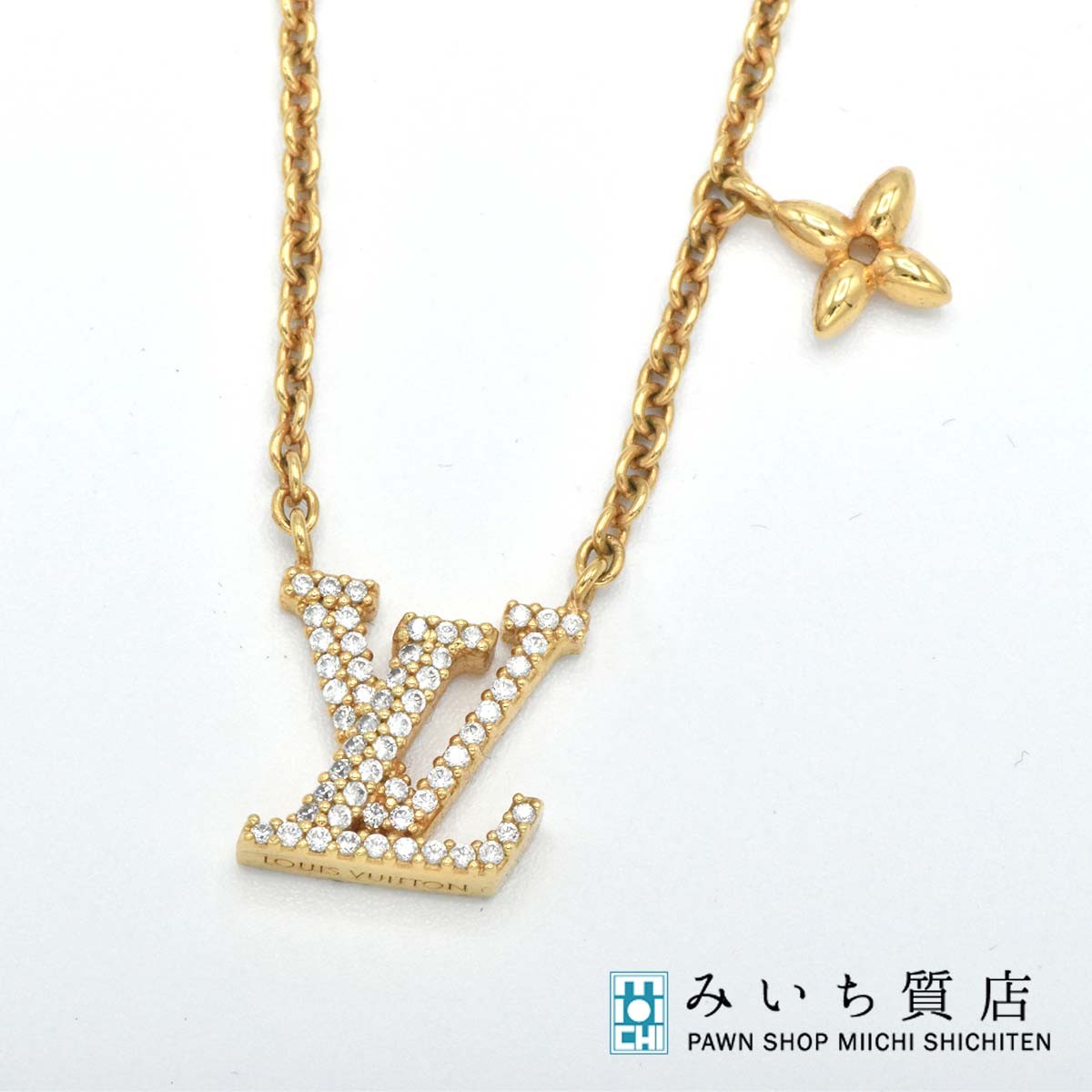 【楽天市場】質屋 LV ルイヴィトン LOUIS VUITTON M00596 ネックレス アイコニック ラインストーン GP ゴールド色 ...