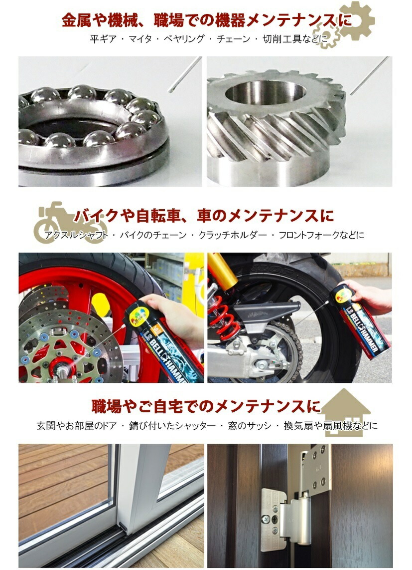 【楽天市場】スズキ機工 超極圧潤滑剤 LSベルハンマー ミニスプレー 100ml 【LSBH19】 (潤滑剤 グリース 軋み 防錆 防湿 浸透 潤滑 摩耗 トラブル 安心 簡単 大人気商品 ...