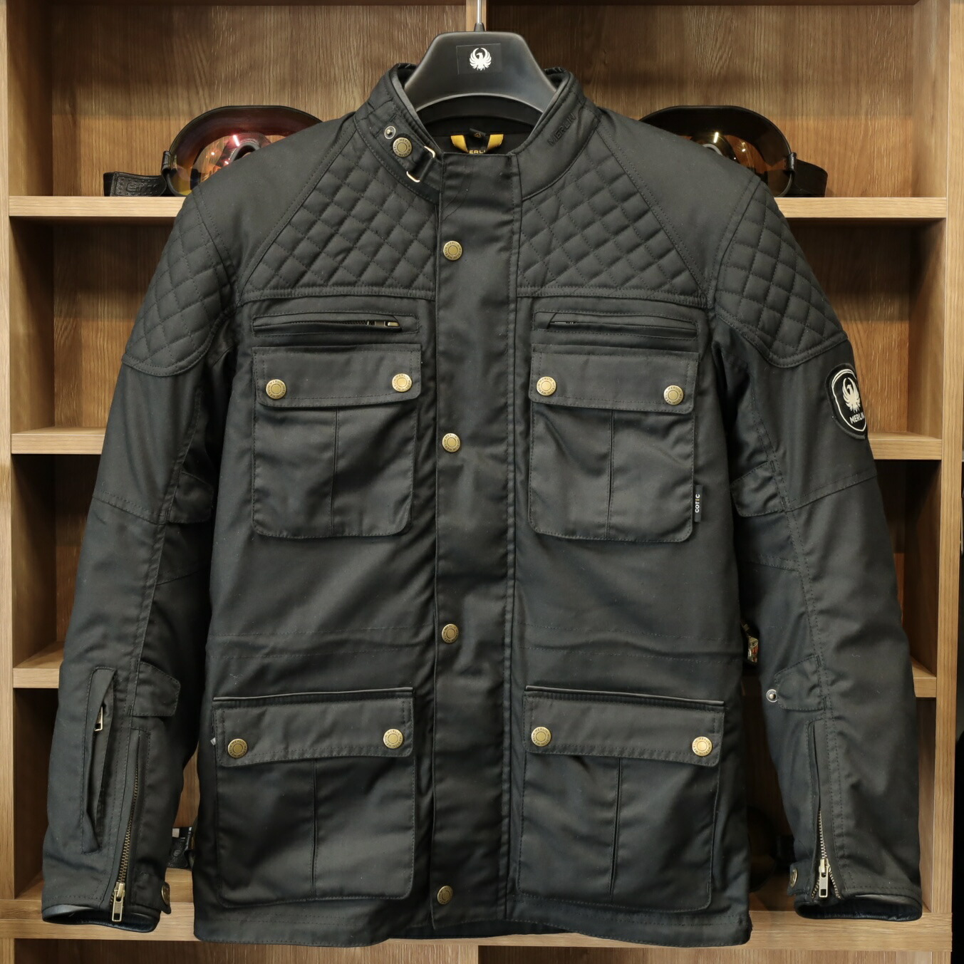 【楽天市場】MERLIN マーリン ワックスコットンジャケット 【ブラック】 "Edale II D3O Jacket" D3Oプロテクター ...