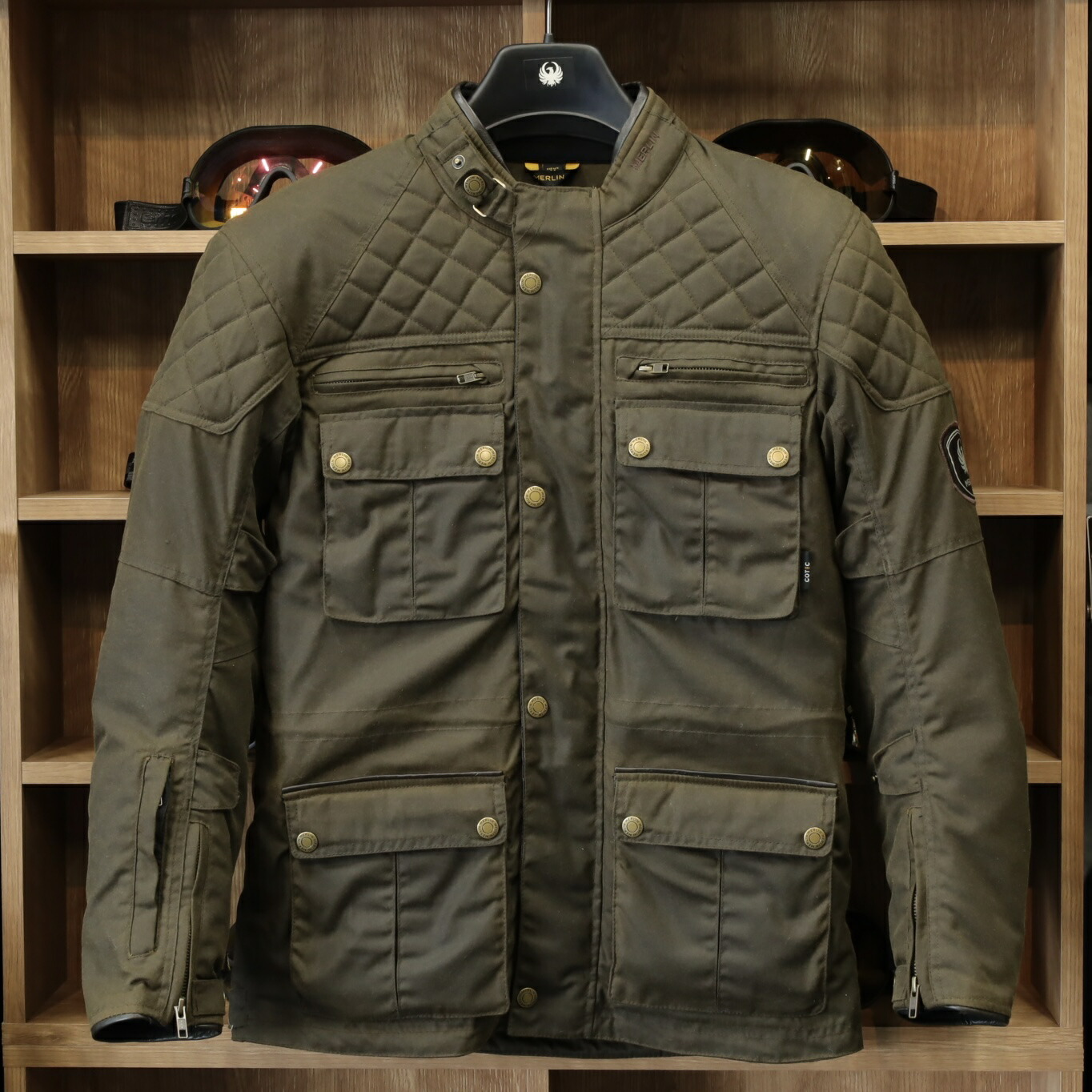 【楽天市場】MERLIN マーリン ワックスコットンジャケット 【オリーブ】 "Edale II D3O Jacket" D3Oプロテクター ...