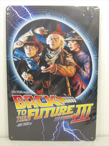 【楽天市場】 【ブリキ看板/tin plate】『 Back to the Future 3 ポスター柄 / ブリキプレート 』ティンパネル ...
