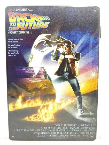 【楽天市場】 【ブリキ看板/tin plate】『 Back to the Future 映画ポスター柄 / ブリキプレート 』ティンパネル ...