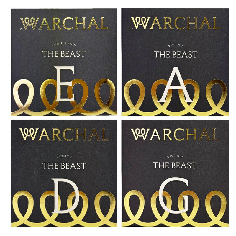 【楽天市場】WARCHAL THE BEAST バイオリン弦セット (E線 ループエンド：101L,102,103,104) ワーチャル ザ ...