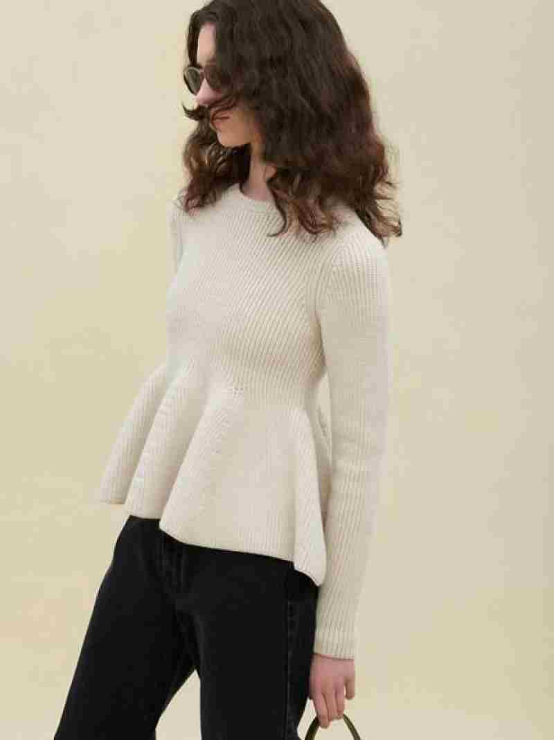 【楽天市場】【SALE／50%OFF】Aラインシルエット構築フレアニットプルオーバー【ウォッシャブル】 Mila Owen ミラオーウェン ...