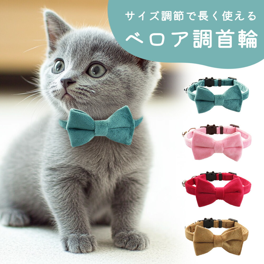 【楽天市場】【MILASIC公式】 首輪 ネコ リボン かわいい ベロア調 猫 上品 秋冬 フリーサイズ おしゃれ ファッション 安全 軽量 おめかし SNS映え プレゼント ギフト 猫用品 ...