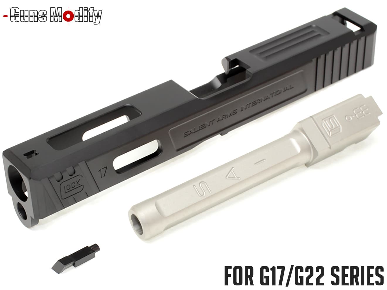 【楽天市場】Guns Modify G17 SA CNC Tier 1 アルミスライド＆ステンレス ボックスフルート アウターバレルセット ...