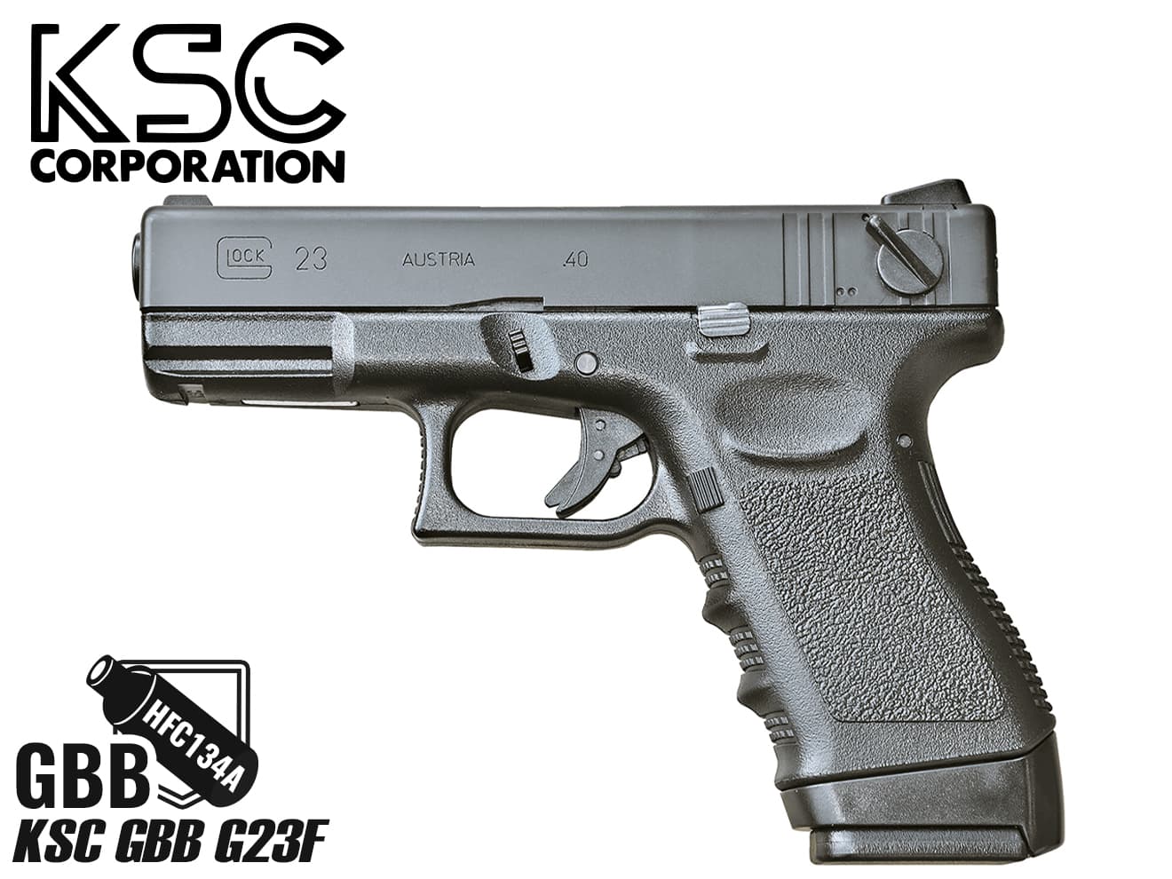 【楽天市場】KSC ガスブローバックハンドガン G23F スライドヘヴィウェイト HW/グロック/フルオート/ガスブロ/ガスガン/18歳以上対象：ミリタリーベース