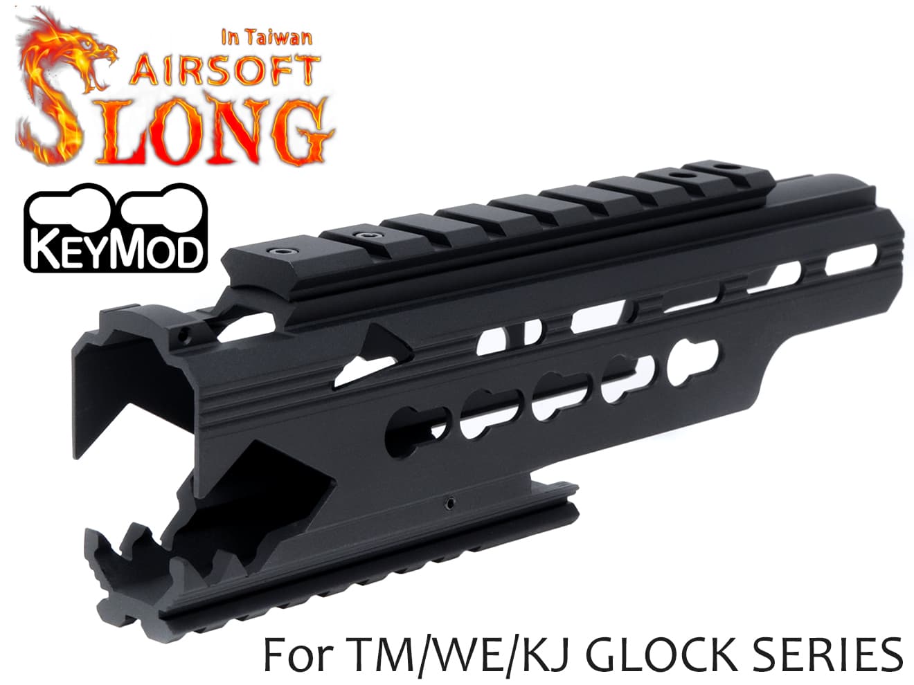 【楽天市場】SLONG AIRSOFT グロックシリーズ アルミCNC KEYMOD レール ドラゴンロング 東京マルイ / WE /KJ ...