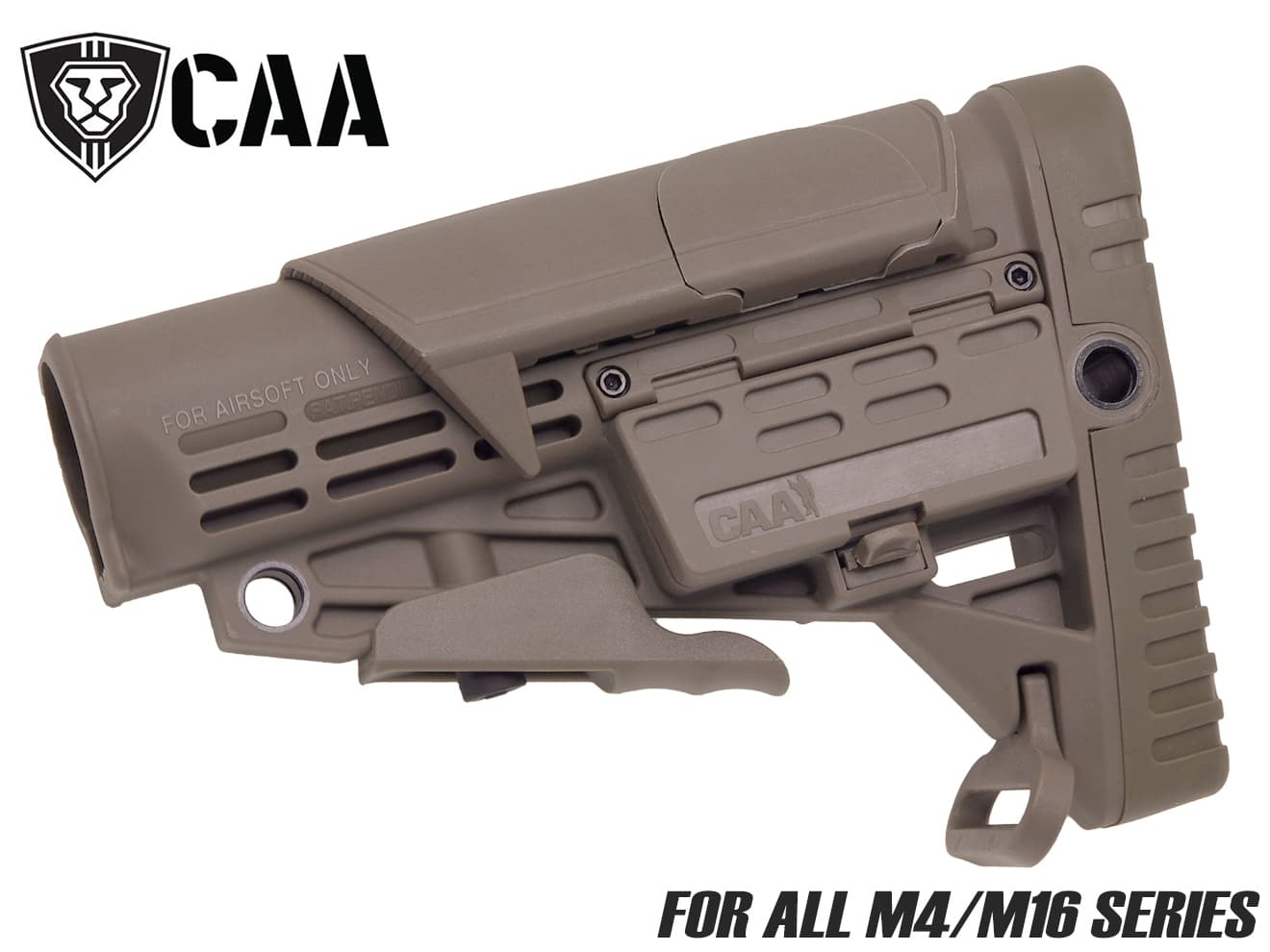 【楽天市場】CAA Airsoft CBS+ACP コラシブルバットストック+アジャスタブルチークレスト for M4 バッテリー ストレージ ...