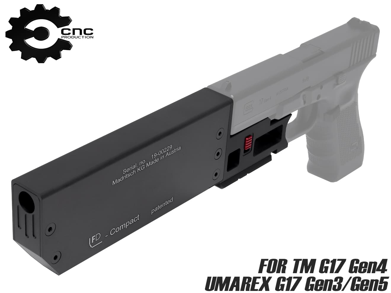 【楽天市場】CNC Production FD917タイプ クイックマウント サプレッサー TM G17Gen4, UMAREX ...