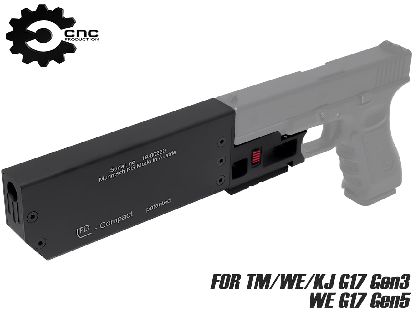 【楽天市場】CNC Production FD917タイプ クイックマウント サプレッサーTM/WE/KJ G17Gen3, WE ...