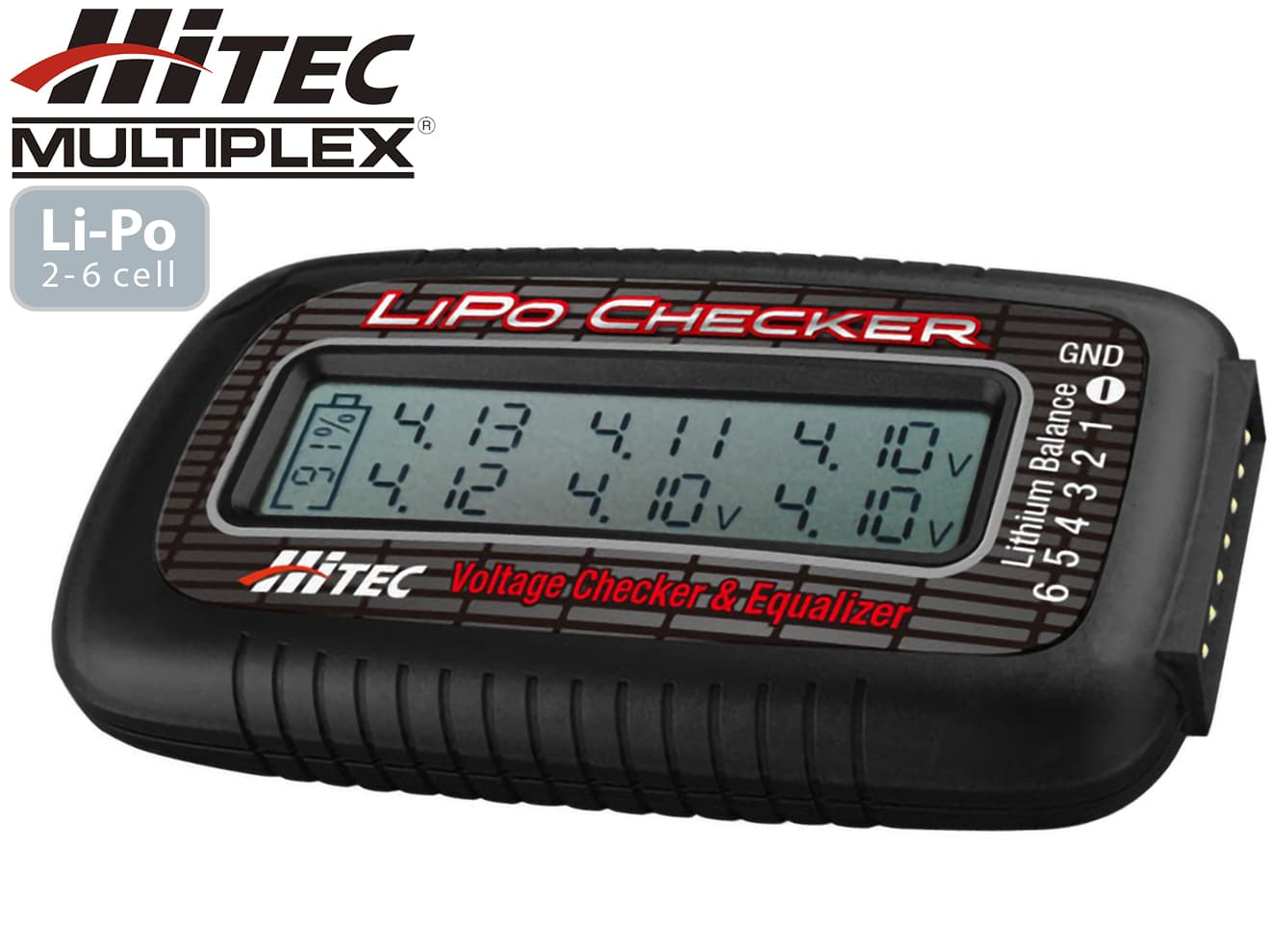 【楽天市場】ハイテック LiPo Checker チェッカー Li-po バッテリー 対応 ブラック デザイン 自動補正 測定可能 設定 操作 ...