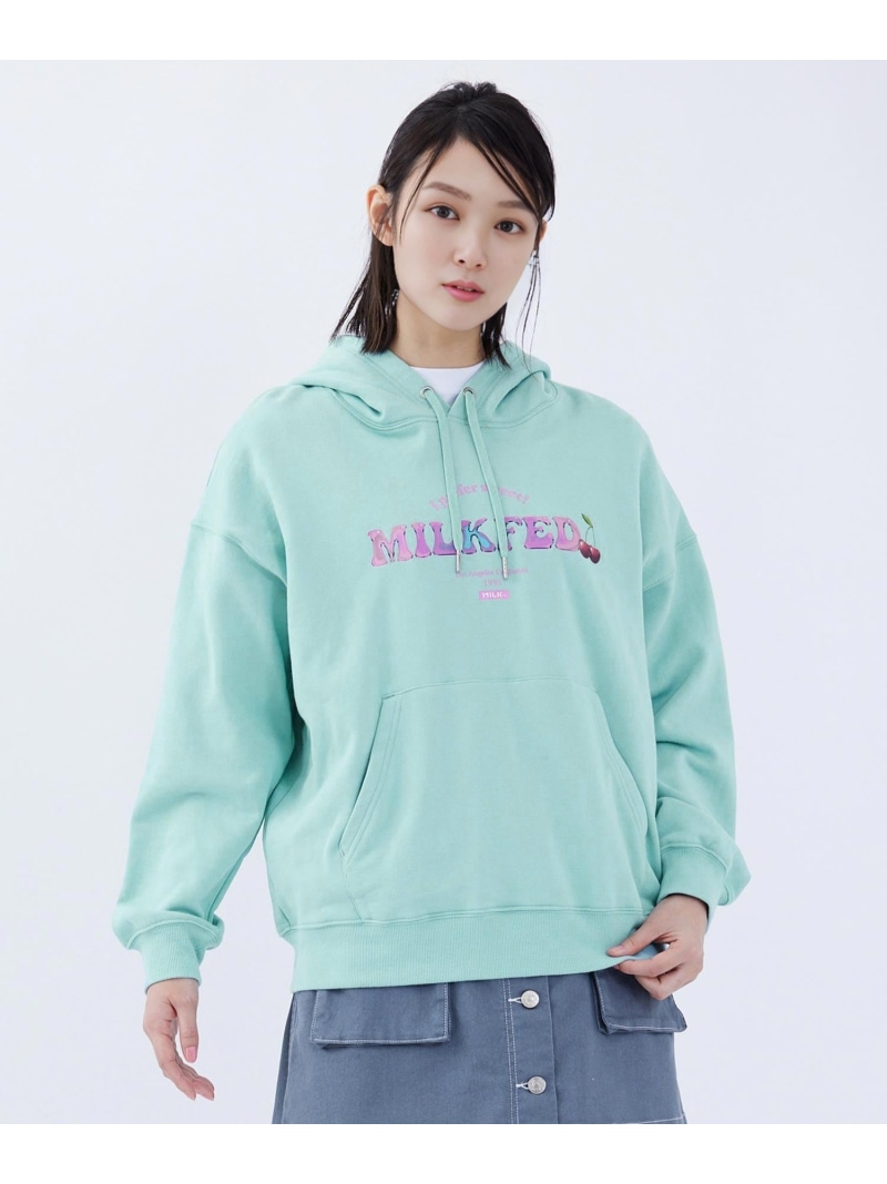 【楽天市場】【SALE／50%OFF】3D CHERRY LG SWT HD MILKFED. ミルクフェド トップス パーカー・フーディー ホワイト ピンク グリーン【RBA_E】【送料無料 ...